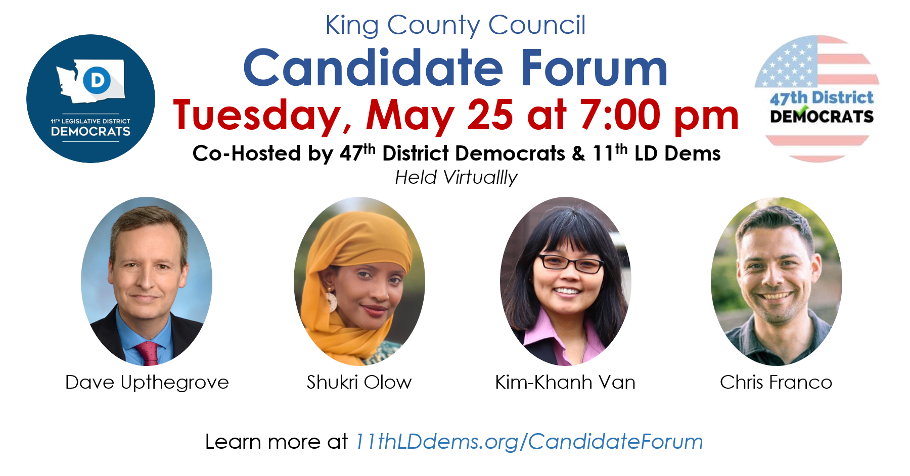 Town Hall with King County Council District 5 & 9 candidates - 47th ...